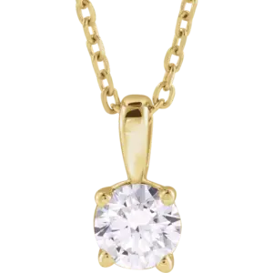 IVY & PEARL CO. 1 Ct Lab-grown Diamond " Necklace - Gold