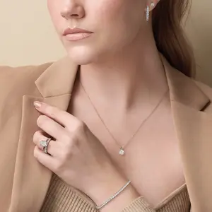 IVY & PEARL CO. 1 Ct Lab-grown Diamond " Necklace