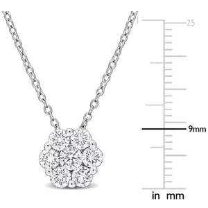 JULIANNA B. Lab-grown Diamond Floral Halo Necklace