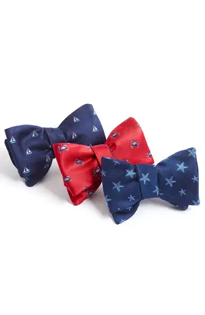 BEAU TIES OF VERMONT Skipjack Bow Tie - Self-tie