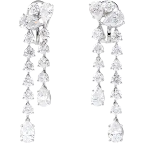 IVY & PEARL CO. 9 1/2 Ct Lab-grown Diamond Dangle Earrings In 14k Gold - White