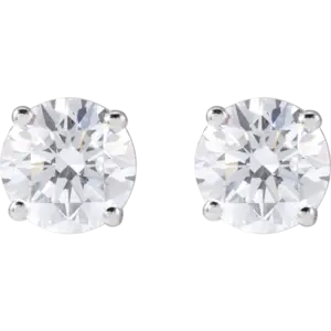 IVY & PEARL CO. 4 Ct Lab-grown Diamond Stud Earrings In 14k Gold - White