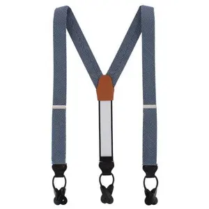 Trafalgar Nolan Neat Patterened Business Wool Blend Button End Suspenders