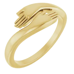 IVY & PEARL CO. Hug Ring In 14k