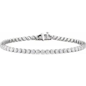 IVY & PEARL CO. 5 Ct Lab-grown Diamond Tennis Bracelet In 14k Gold - White