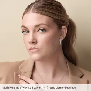IVY & PEARL CO. 3 Ct Lab-grown Diamond Earrings In 14k Gold