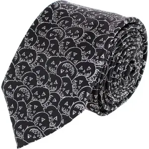 Trafalgar Jack O'lantern Smiley Halloween Novelty Silk Necktie Black