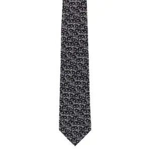 Trafalgar Jack O'lantern Smiley Halloween Novelty Silk Necktie - Black