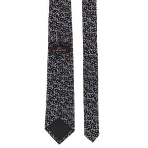 Trafalgar Jack O'lantern Smiley Halloween Novelty Silk Necktie - Black