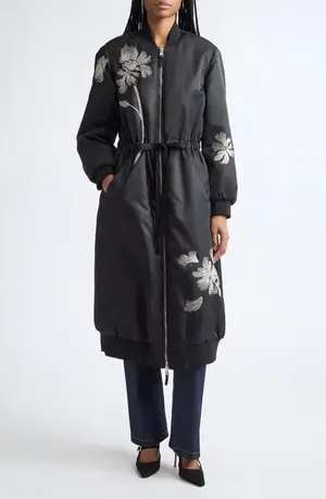 Cinq À Sept Celestina Embroidered Coat - Black