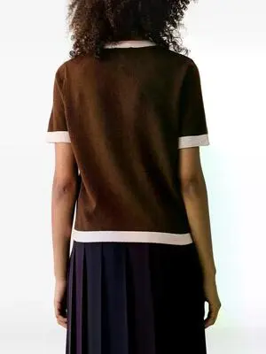 Luisa Spagnoli Casilda Contrast-trim Short-sleeve Sweater