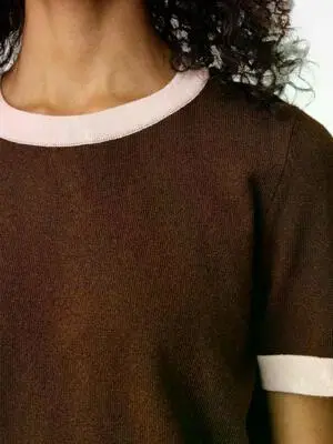 Luisa Spagnoli Casilda Contrast-trim Short-sleeve Sweater