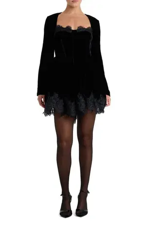 Bardot Austen Lace Detail Minidress - Black
