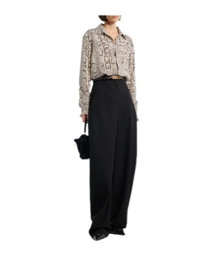 Balenciaga Wool Barrel-leg Pants