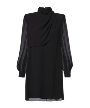 Valentino Garavani Draped Silk Georgette Minidress - Black