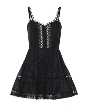 Charo Ruiz Ibiza Lace-trim Ruffled Dress