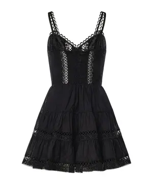 Charo Ruiz Ibiza Lace-trim Ruffled Dress