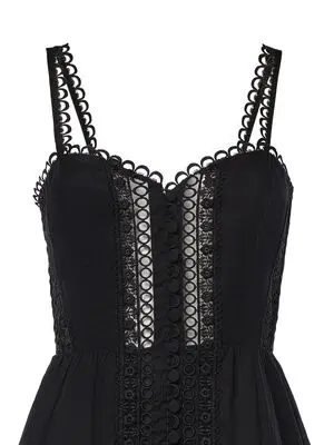 Charo Ruiz Ibiza Lace-trim Ruffled Dress