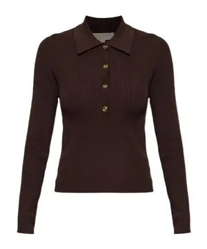 Michael Kors Long-sleeve Knit Top - Brown