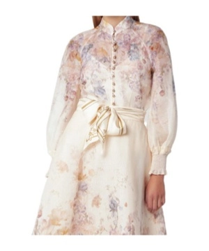 Zimmermann Long-sleeve Shirt With A Stand-up Collar