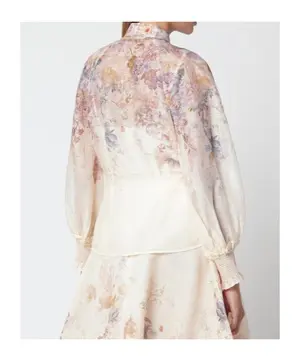 Zimmermann Long-sleeve Shirt With A Stand-up Collar