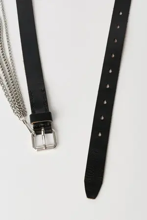 Our Legacy Chain-detail Leather Belt