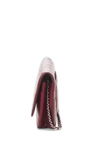 Chanel Lambskin Classic Quilted Wallet On Chain - Red