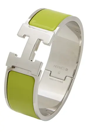 Hermès Enamel Clic-clac 'h' Pm - Green
