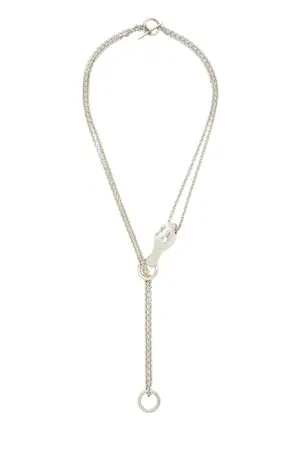 HERMÈS Silver Galop Lariat Necklace