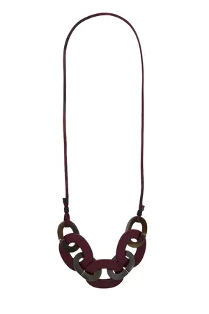 Hermès Buffalo Horn Karamba Necklace - Multi