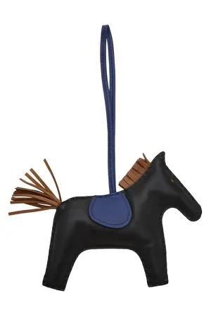 Hermès Multicolor Milo Leather Rodeo Bag Charm - Black