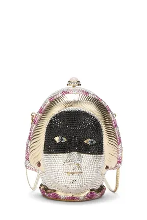 Judith Leiber Multicolor Crystal Embellished Venetian Mask Minaudière