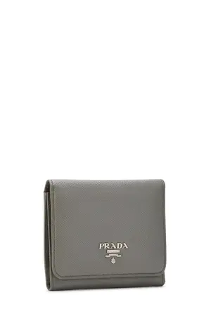 Prada Saffiano Compact Wallet