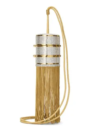 Judith Leiber Crystal Fringe Minaudière - Gold