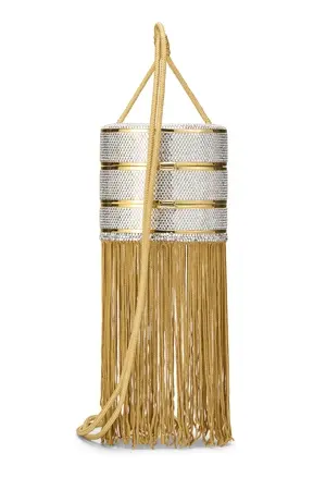 Judith Leiber Crystal Fringe Minaudière - Gold