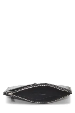 Saint Laurent Grainy Chevron Zip Pouch