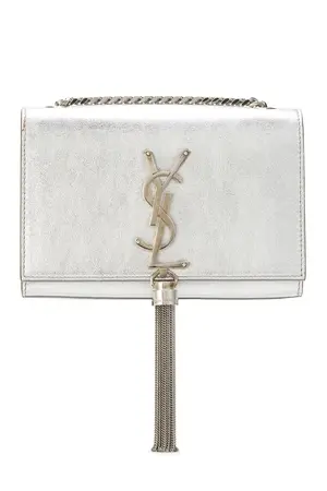 Saint Laurent Leather Kate Tassel - Silver