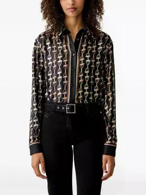 Luisa Spagnoli Lusia Stirrup-print Button-up Shirt