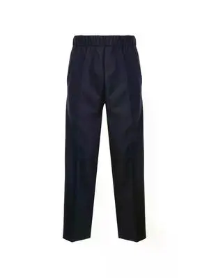 GIULIANO GALIANO Noak Elasticated-waistband Pressed-crease Trousers - Blue