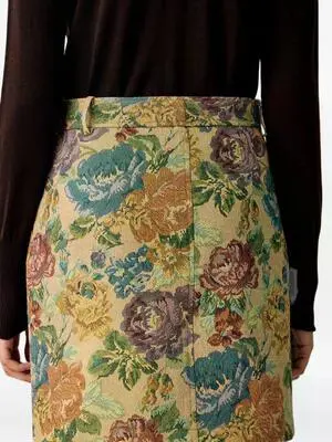 Luisa Spagnoli Fulcro Bead-embellished Tapestry-effect Mini Skirt