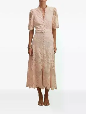 EVER NEW Liberty Lace Flutter-sleeve Midi Dress