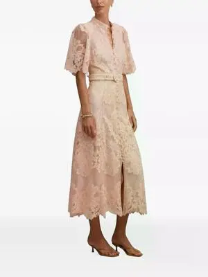 EVER NEW Liberty Lace Flutter-sleeve Midi Dress