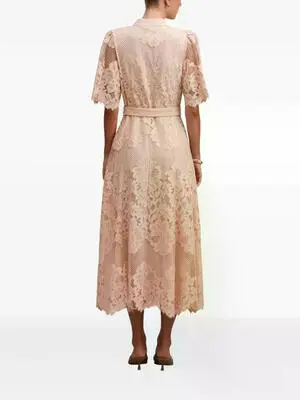 EVER NEW Liberty Lace Flutter-sleeve Midi Dress