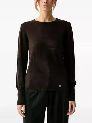 Luisa Spagnoli Occulto Logo-plaque Knitted Sweater
