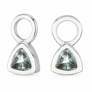 HILLARY ALEXANDRIA Ever Silver Topaz Earring Charm Pair