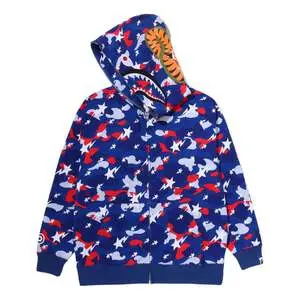 A BATHING APE Sta Strike Camo Shark Relaxed Fit Full Zip Hoodie