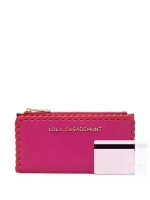 Lola Casademunt Whipstitch-trim Wallet - Pink