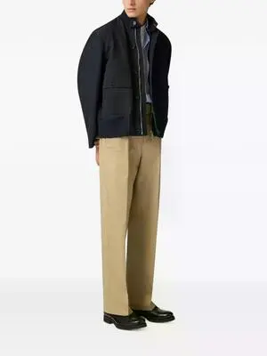 LARDINI Padded Knit-collar Jacket