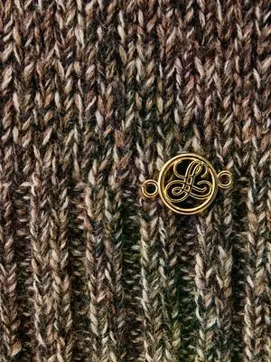 Luisa Spagnoli Magnesite Roll-neck Marl-knit Sweater - Brown