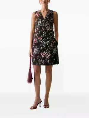 Luisa Spagnoli Semaforo Floral-jacquard Waistcoat - Brown